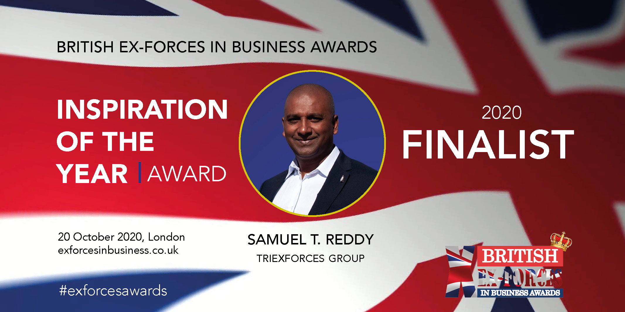 Samuel T. Reddy is a finalist for the British ExForces in business ...