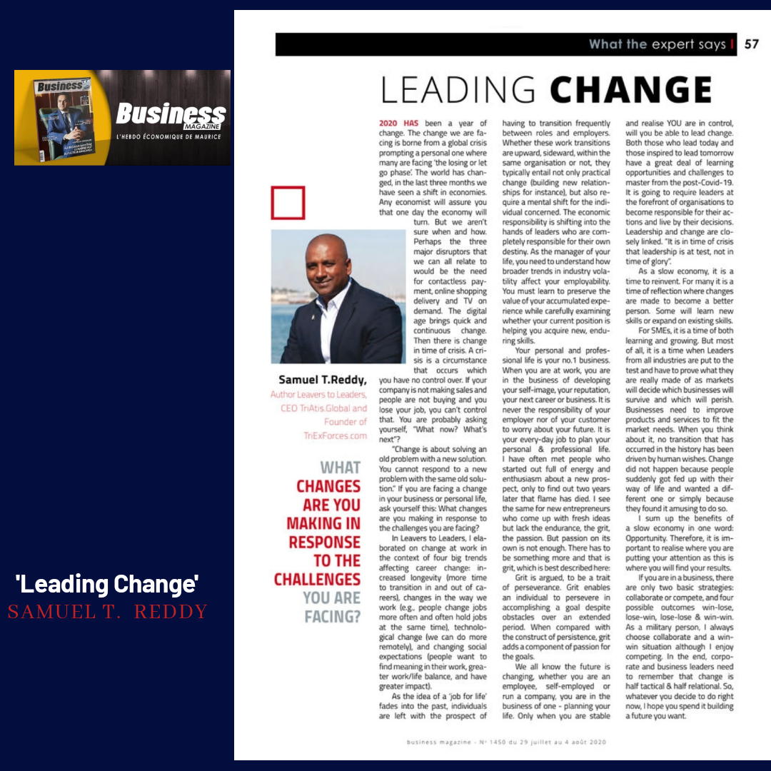 Leading Change By Samuel T. Reddy - Samuel T. Reddy